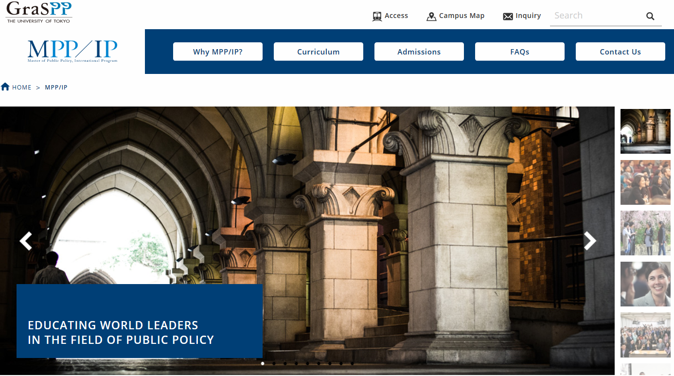 Master of Public Policy, International Program (MPP/IP) | GraSPP