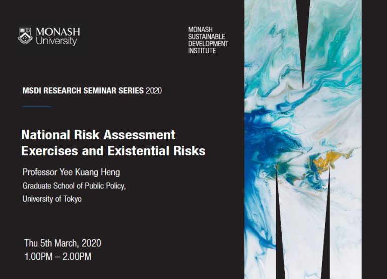 National Risk Assessment Exercises and Existential Risks Monash University | GraSPP